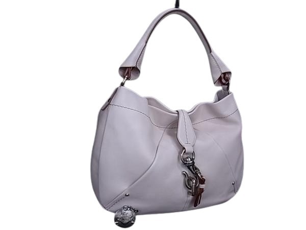 BALLY バリー バッグ ワンハンドル ハンドバッグ ホワイト系 レザー レディース シルバー金具 美品【本物保証】