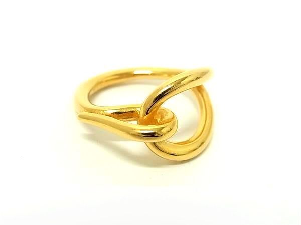 HERMES エルメス スカーフリング ジャンボ ゴールド メタル レディース 超美品【本物保証】