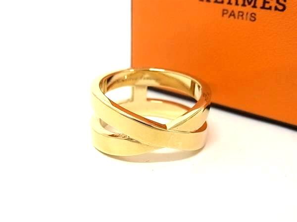 HERMES エルメス スカーフリング リュバン ゴールド メタル レディース 美品【本物保証】