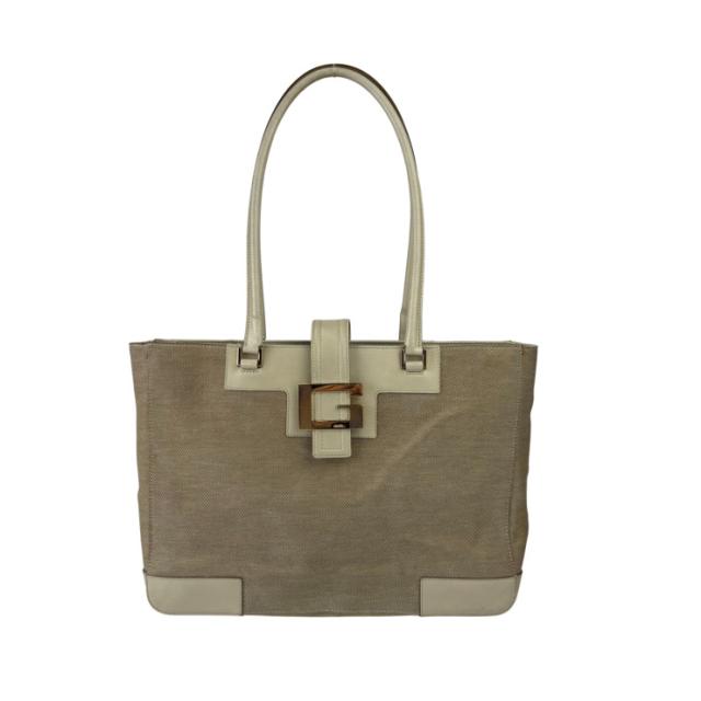 GUCCI グッチ ハンドバッグ Gロゴ トートバッグ 002 1109 001998 ベージュ系 キャンバス×レザー レディース【本物保証】