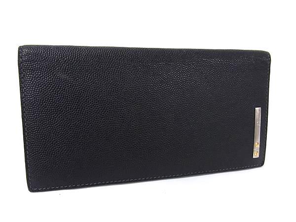 Cartier カルティエ 財布 サントス ブラック レザー メンズ 二つ折り 長財布 美品【本物保証】