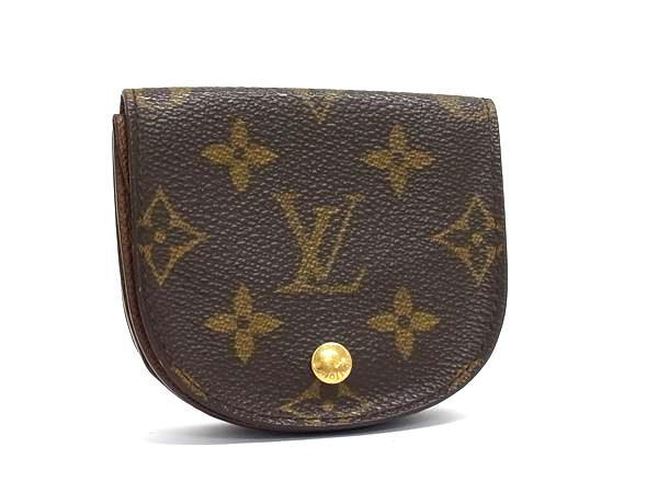 LOUIS VUITTON ルイヴィトン ケース モノグラム ポルト モネ グゼ M61970 ブラウン PVC レザー ユニセックス【本物保証】