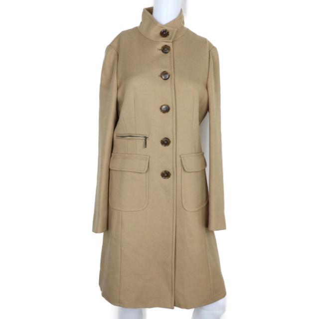 MONCLER モンクレール ロングコート 49313-80 ステンカラーコート 表記サイズ 1 ウール キャメル ハイマオカラー アウター【本物保証】
