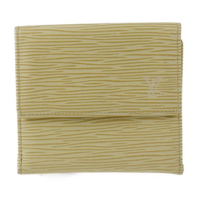 LOUIS VUITTON ルイ ヴィトン ポルトモネ ビエ カルト クレディ M6348A 三つ折り財布 エピレザー ヴァニラ イエロークリーム系 Wホック ビトン【本物保証】