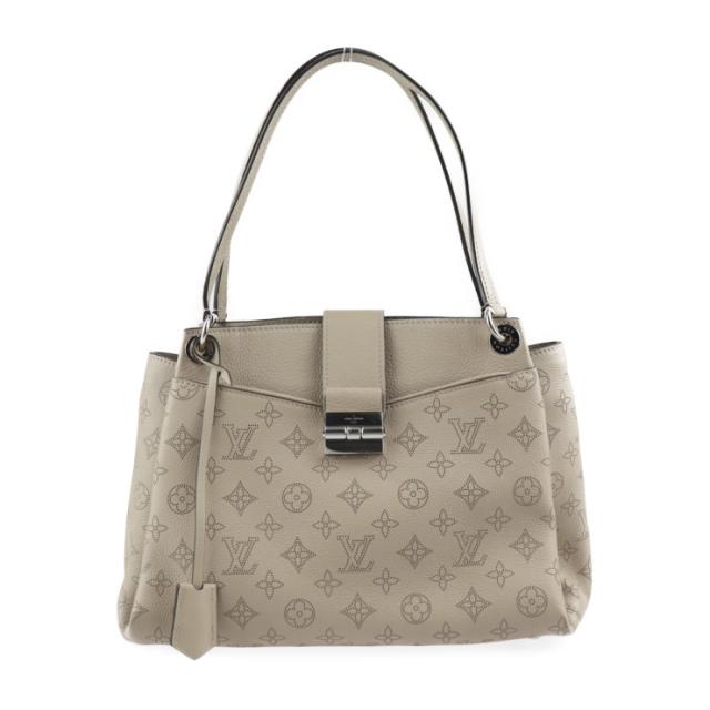 美品 LOUIS VUITTON ルイ ヴィトン セーヴル モノグラムマヒナ M41791 ハンドバッグ レザー ガレ ベージュ系 ショルダーバッグ トートバッグ ビトン【本物保証】