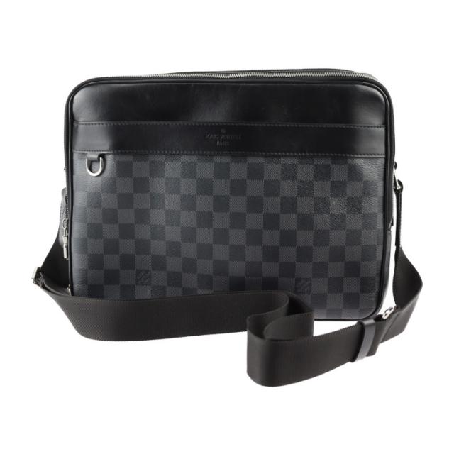 美品 LOUIS VUITTON ルイ ヴィトン トロカデロ メッセンジャーMM ダミエグラフィット N40088 ショルダーバッグ PVC レザー グレー ビトン【本物保証】