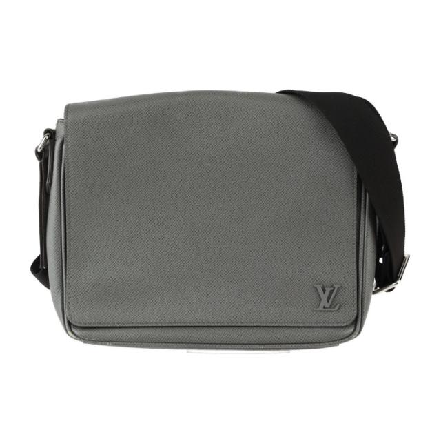美品 LOUIS VUITTON ルイ ヴィトン ディストリクト PM NV3 タイガ M30851 メッセンジャーバッグ レザー グラシエ グレー ショルダーバッグ ビトン【本物保証】