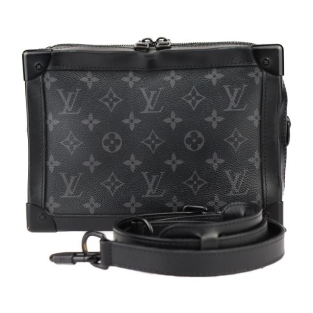 LOUIS VUITTON ルイ ヴィトン ソフトトランク モノグラムエクリプス M44730 ショルダーバッグ PVC レザー ブラック ビトン【本物保証】