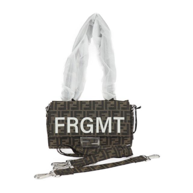 新品未使用展示品 FENDI フェンディ バゲット フォールダブル ズッカ 8BH418 AR2F ハンドバッグ キャンバス ベージュ系 2WAY ショルダーバッグ トートバッグ【本物保証】