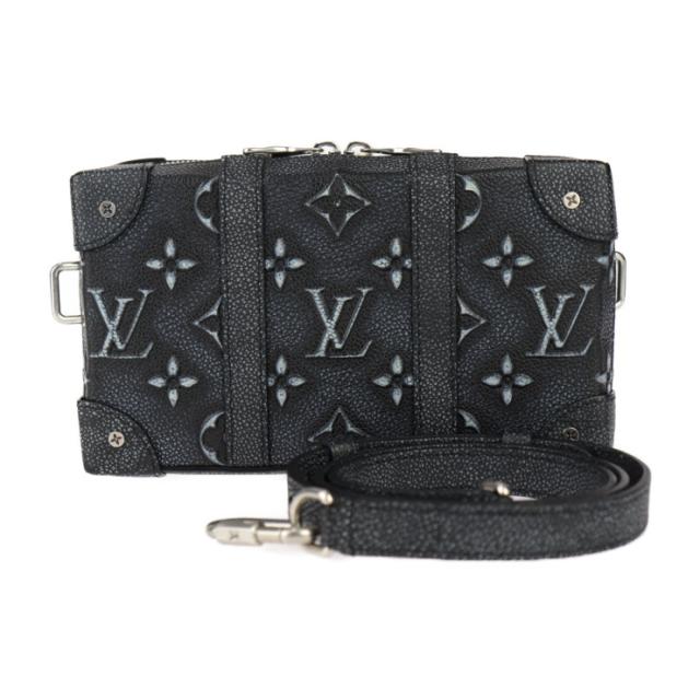 LOUIS VUITTON ルイ ヴィトン ソフトトランク・ウォレット モノグラム M81776 ショルダーバッグ レザー ブラック ポシェット 2WAY クラッチバッグ セカンドバッグ ビトン【本物保証】