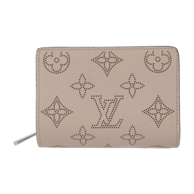 美品 LOUIS VUITTON ルイ ヴィトン ポルトフォイユ クレア M82758 二つ折り財布 モノグラムマヒナ ローズジャスミン コンパクトウォレット【本物保証】