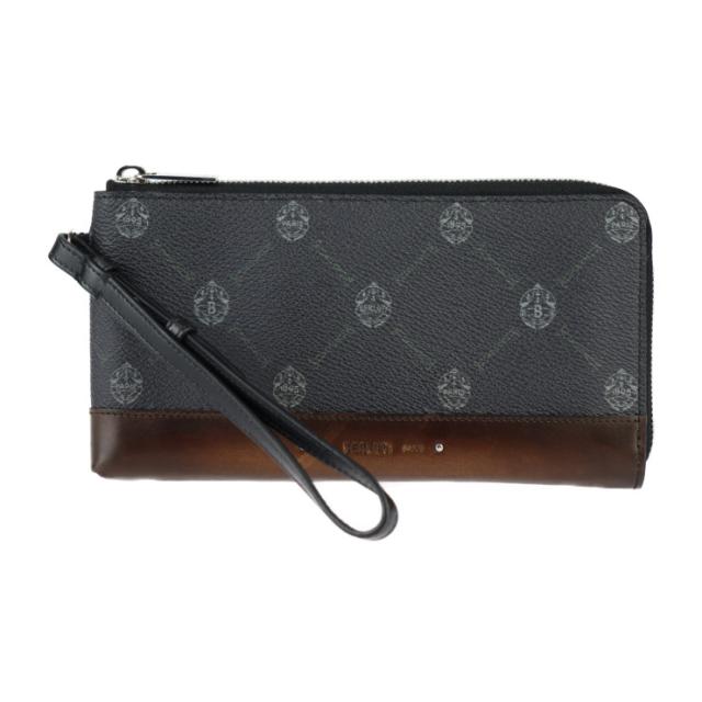 美品 Berluti ベルルッティ ニノ ミディアム - 長財布 PVC レザー グレー系 リストレット L字ファスナー ポーチ【本物保証】