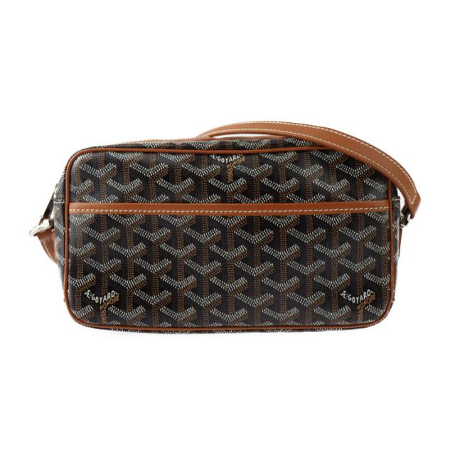 美品 GOYARD ゴヤール カップヴェールPM - ショルダーバッグ PVC レザー ブラック クロスボディ ポシェット ポーチ【本物保証】
