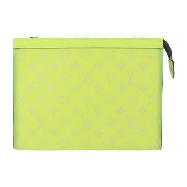 美品 LOUIS VUITTON ルイ ヴィトン ポシェット・ヴォワヤージュ MM タイガラマ M30946 セカンドバッグ モノグラムキャンバス タイガ イエロー系 クラッチバッグ ポーチ ビトン【本物保証】