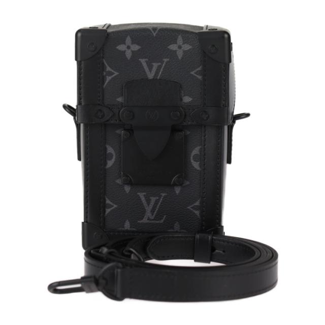 美品 LOUIS VUITTON ルイ ヴィトン ヴェルティカル トランク・ウェアラブル ウォレット M82077 ショルダーバッグ レザー ブラック クロスボディバッグ ポシェット【本物保証】