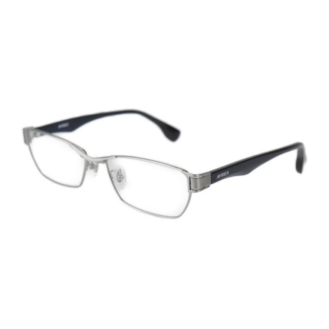 新古未使用展示品 AVIREX アヴィレックス 伊達メガネ AR101 SL メガネ 表記サイズ 56□16-142 チタン プラスチック シルバー メガネフレーム アジアンフィット【本物保証】