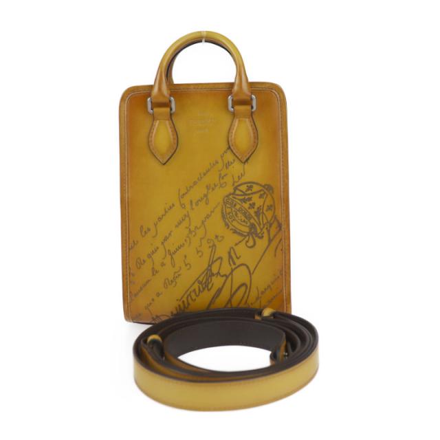 超美品 Berluti ベルルッティ プルミエジュール ガリバー ハンドバッグ 革 ブラウン系 2WAY ショルダー【本物保証】