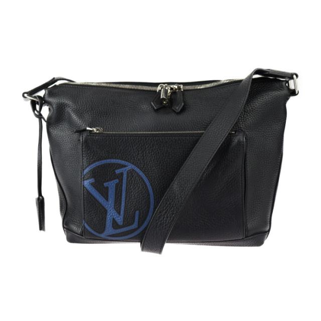 ルイ ヴィトン アルマンド メッセンジャーPM ショルダーバッグ M51696 トリヨンレザー 黒 シルバー金具 ク【本物保証】