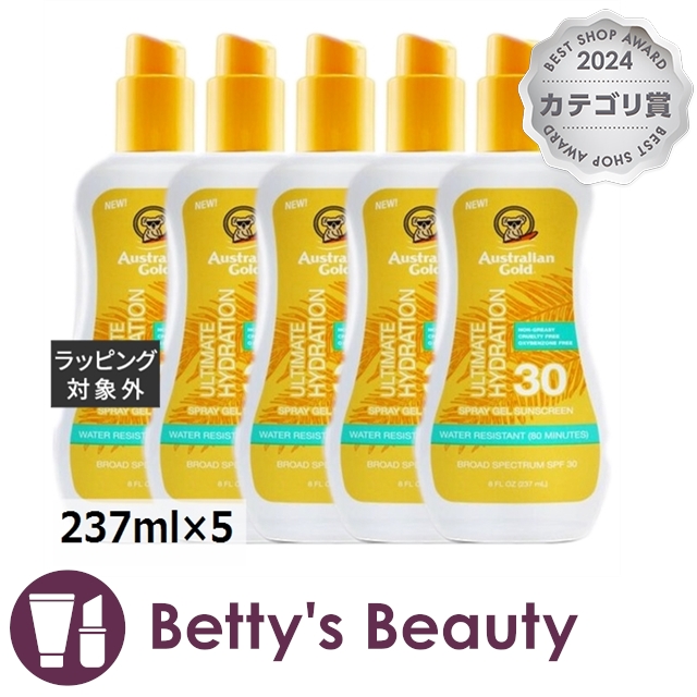 オーストラリアン ゴールド スプレー ジェル サン スクリーン SPF30 （アルティメイト ハイドレーション） 【お得！】5個セット 237ml×5日焼け止め（顔） Australian Gold まとめ買い【S】