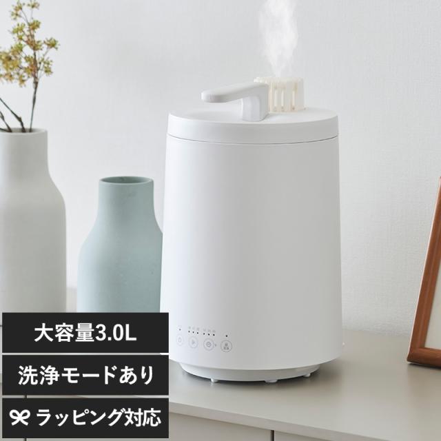 DOSHISHA ドウシシャ スチーム加湿器 「水タンク・上蓋」 加湿器スチーム式/おしゃれ/大容量/上部給水/安心/お手入れ/簡単/タイマー付き/3L/