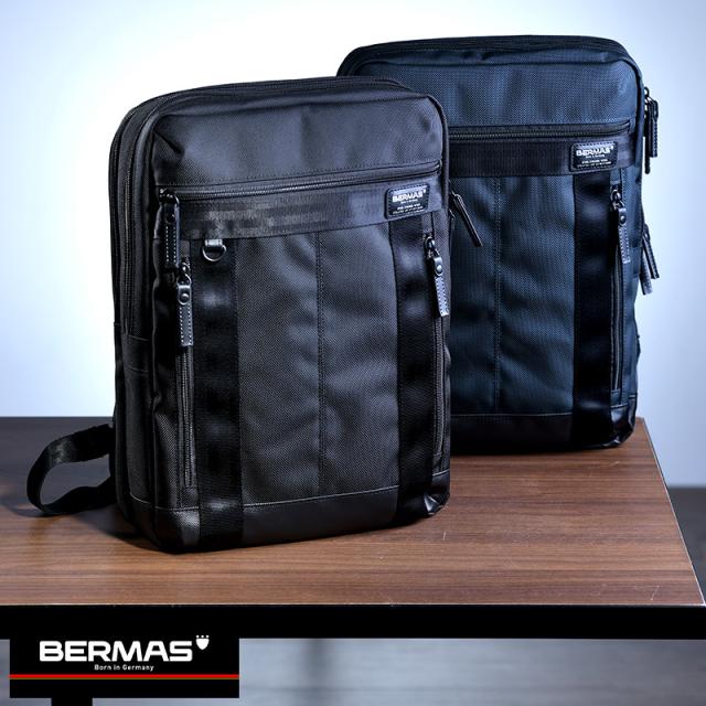 BERMAS 1本手ビジネスリュック 13インチPC対応 BAUER3  ナイロン 雨に強い バックパック A4ファイル パソコン シンプル 丈夫  【送料無料】