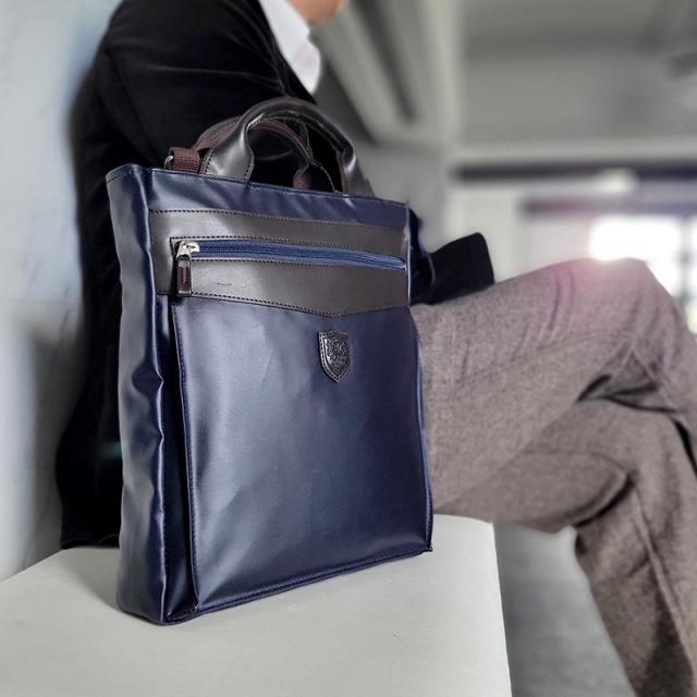 BLAZER CLUB 2way薄型トートバッグ 撥水PVCコート  日本製 肩掛け ショルダー 丈夫 雨に強い おしゃれ かっこいい  【送料無料】