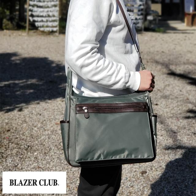 BLAZER CLUB 横型 フラップ ショルダーバッグ  おしゃれ シンプル 軽い 無地 使いやすい 男性 大人 おすすめ プレゼント ギフト  【送料無料】