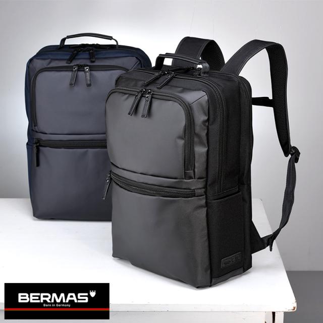 BERMAS 大容量ビジネスリュック BAUER GEHEN  A4 ノートPC収納 折り畳み傘 ペットボトル シンプル 鞄 かばん  【送料無料】