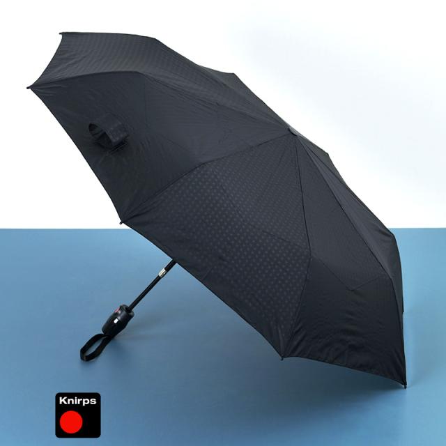 Knirps T.220 自動開閉 折りたたみ傘 8本骨 53cm クロス柄  メンズ 軽量 おしゃれ 風に強い 折り畳み傘 ワンタッチ ビジネス クニルプス  【送料無料】