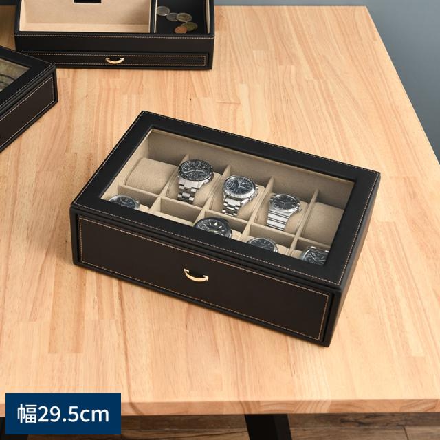 Papten ジュエリートレイ 蓋付き PUレザー X056