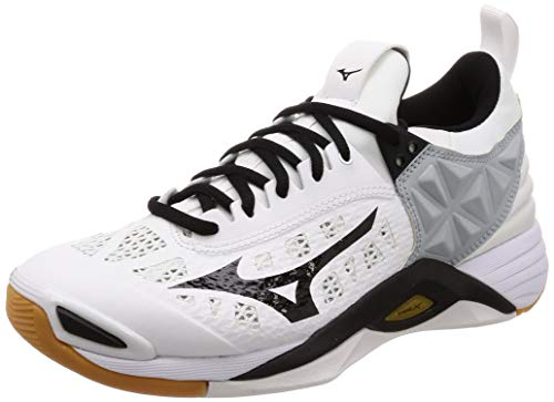 [ミズノ] バレーボールシューズ ウエーブモーメンタム(現行モデル) ホワイト×ブラック×グレー 30.5 cm 2.5E