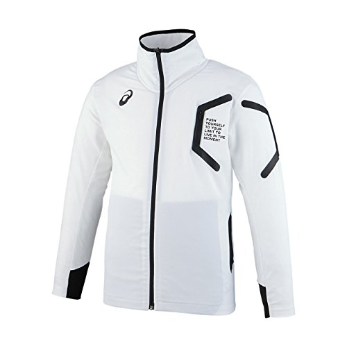 [アシックス] トレーニングウエア ストレッチクロスジャケット XAT537 [メンズ] ホワイト Mサイズ