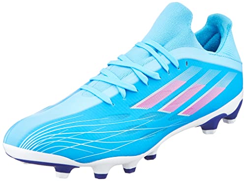 [アディダス] サッカースパイク エックス スピードフロー.2 HG/AG スカイラッシュ/チームショックピンク/フットウェアホワイト(GW7477) 27.5 cm