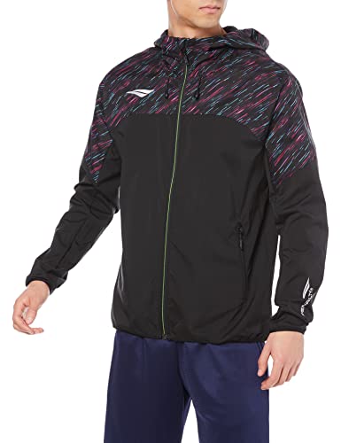 [ペナルティ] パーカー サッカー フットサル PROストレッチピステパーカー 防風 撥水 PO2435 メンズ クロ/Fマゼンタ Mサイズ