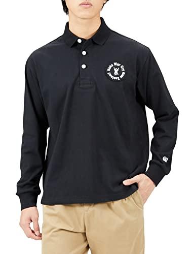 [カンタベリー] Tシャツ L/S RUGGER POLO ロングスリーブラガーポロ RA42540 ユニセックス 19 ブラック Lサイズ