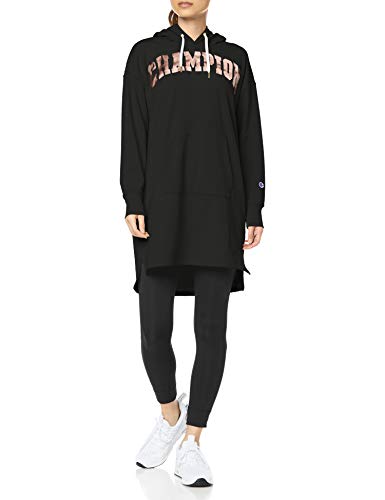 [チャンピオン] スクリプトロゴ フーディーチュニック フーデッドスウェットシャツ CW-TS111 ブラック Lサイズ