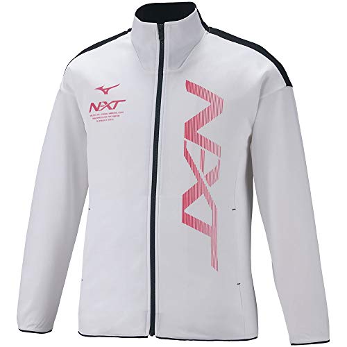 [ミズノ] トレーニングウェア N-XT ウォームアップジャケット 吸汗速乾 32JC1210 ホワイト Sサイズ