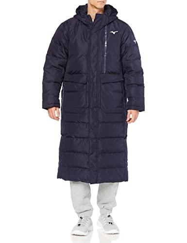 [ミズノ] トレーニングウェア ダウン ロングコート 撥水 32ME2550 メンズ ネイビー Sサイズ