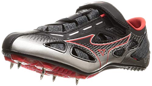 [ミズノ] 陸上シューズ エックスレーザー ブラック×レッド×グレー 26.0 cm 2E
