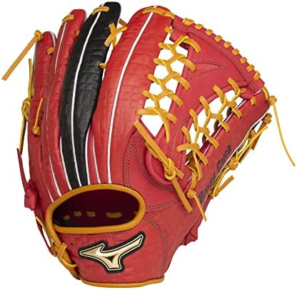 （MIZUNO） ソフトボール用グラブ 外野手用 ダイビングキャッチ 1AJGS26707 6209 （レッド×ブラック）