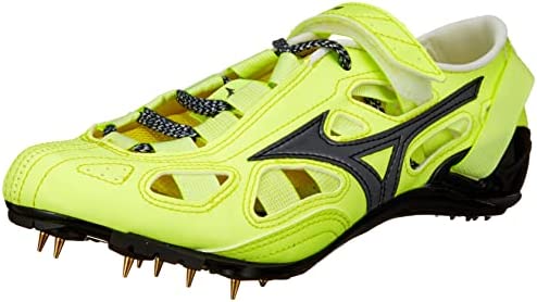 [ミズノ] 陸上シューズ クロノインクス 9 部活 軽量 短距離 陸上スパイク トラック800m未満向け ライム×グレー×ブラック 23.0 cm 2E