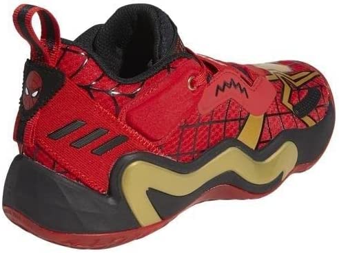 [アディダス] ジュニア バスケットシューズ D.O.N. Issue 3 GS 25.5cm ビビッドレッド/ゴールドメタル GZ5496