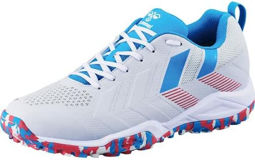 [ヒュンメル] ハンドボールシューズ グランドフライ?X ホワイト×L.ブルー (1067) 23.5 cm