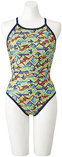 MIZUNO(ミズノ) スイム 水泳 フィットネス 水着 ジム用 ガールズ エクサースーツ ミディアムカット N2MA1965 37 ライム サイズ 140