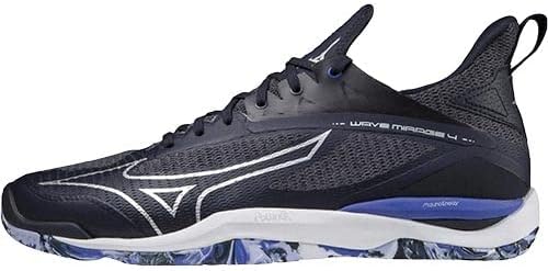 [ミズノ] メンズ レディース ハンドボールシューズ ウエーブミラージュ 4 ネイビー/シルバー/パープル X1GA2150 02 31.0cm