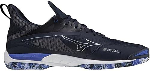 [ミズノ] メンズ レディース ハンドボールシューズ ウエーブミラージュ 4 ネイビー/シルバー/パープル X1GA2150 02 31.0cm