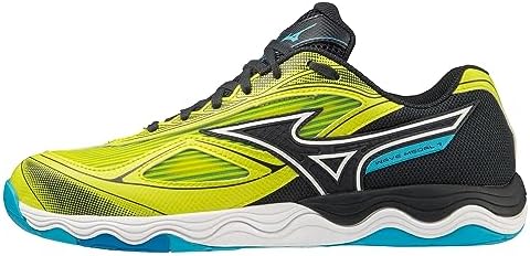 [ミズノ] 卓球シューズ ウエーブメダル 7 安定性 クッション性 反発性 イエロー×ブラック×ライトブルー 25.0 cm 2E