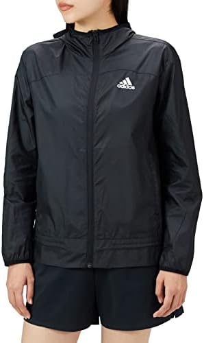 [アディダス] ランニング ウインドブレーカー エアロレディ ロゴ ランニングウインドブレーカー CL116 レディース ブラック/ホワイト(HD9340) J/Sサイズ