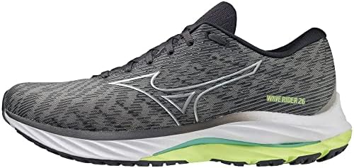 [ミズノ] ランニングシューズ ウエーブライダー 26 軽量 グレー/ホワイト/ライム 25.5 cm 2E