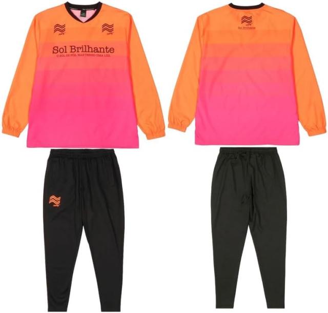 [ペナルティ] ハイス・ピステジャケット＆パンツセット サッカー フットサル ピステ 上下セット 23FW（POF3514 55/フラッシュオレンジ 150cm